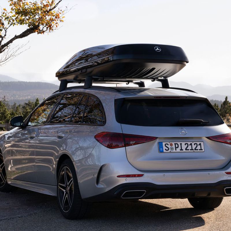 Mercedes-Benz Dachbox 590 l beidseitig öffnend schwarz A0008...